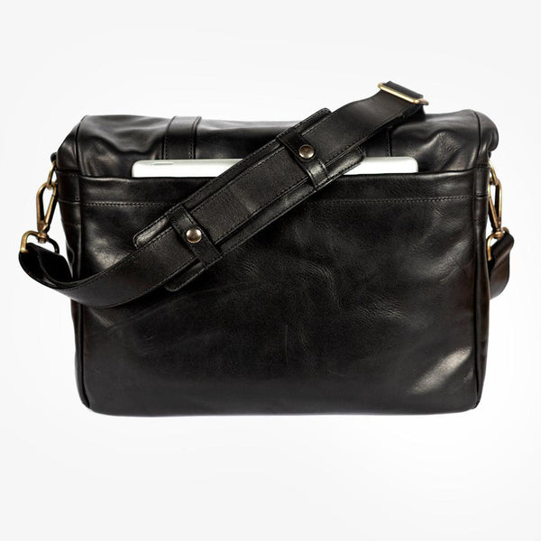 Roma Black Leather Camera Bag - Handmade Bronkey Premium Goods